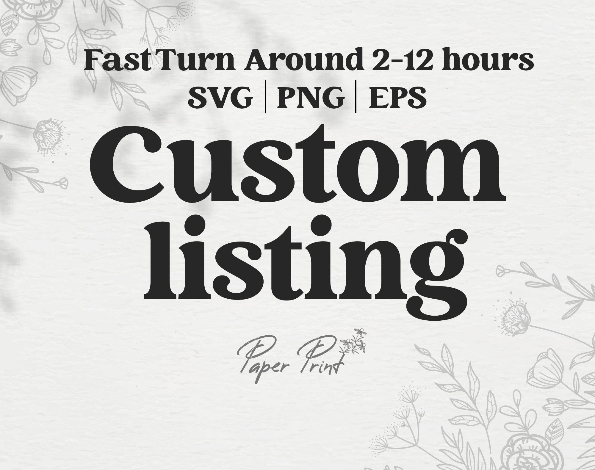 Custom Order for Designs SVG PNG (digital Download), Printable Clipart ...