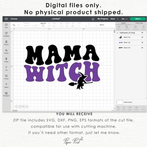 Mama Witch SVG, Halloween Mom PNG, Witchy Vibes (digital Files) - Etsy