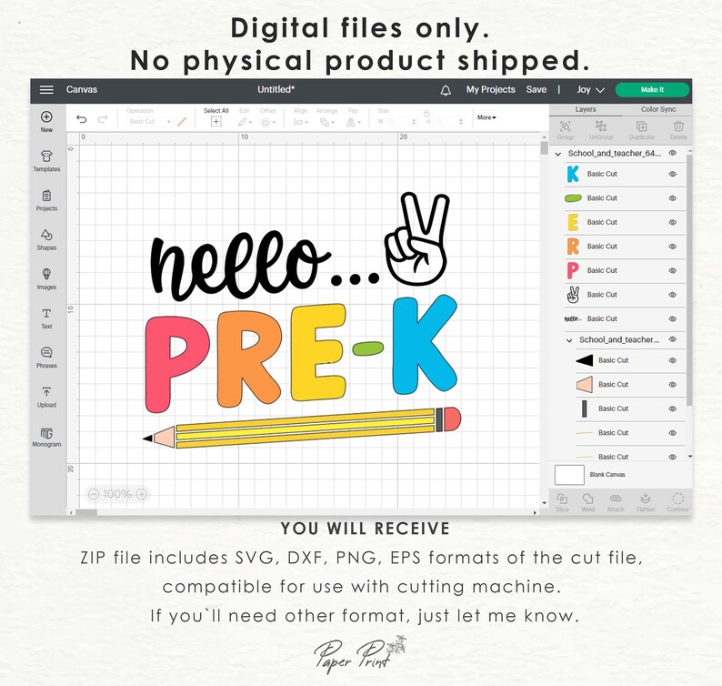 Hello Pre-k SVG 1st Day of School SVG Back to School SVG - Etsy