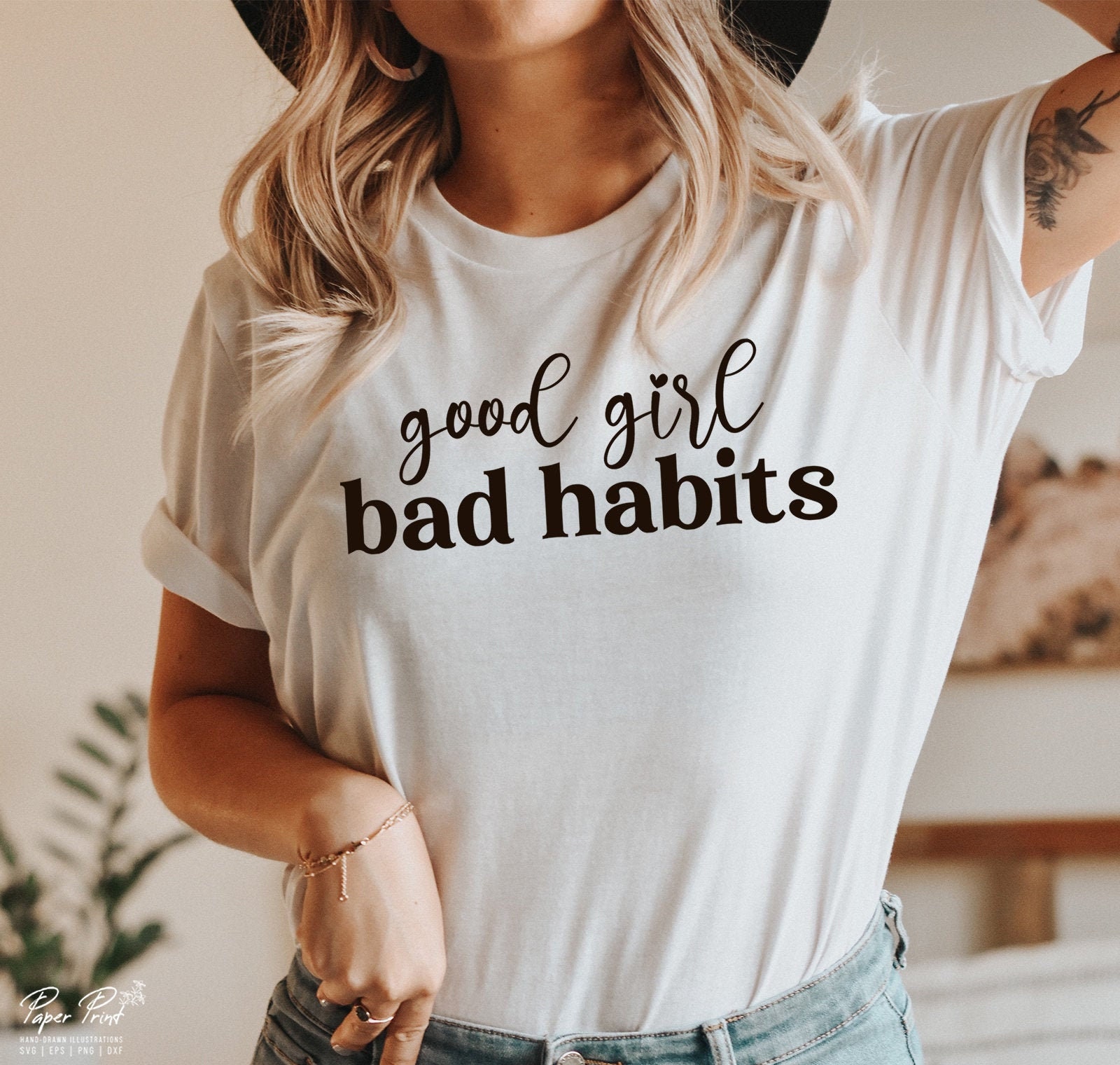Good Girl Bad Habits Svg, Feminist Clipart, Cricut, PNG, DXF - Etsy
