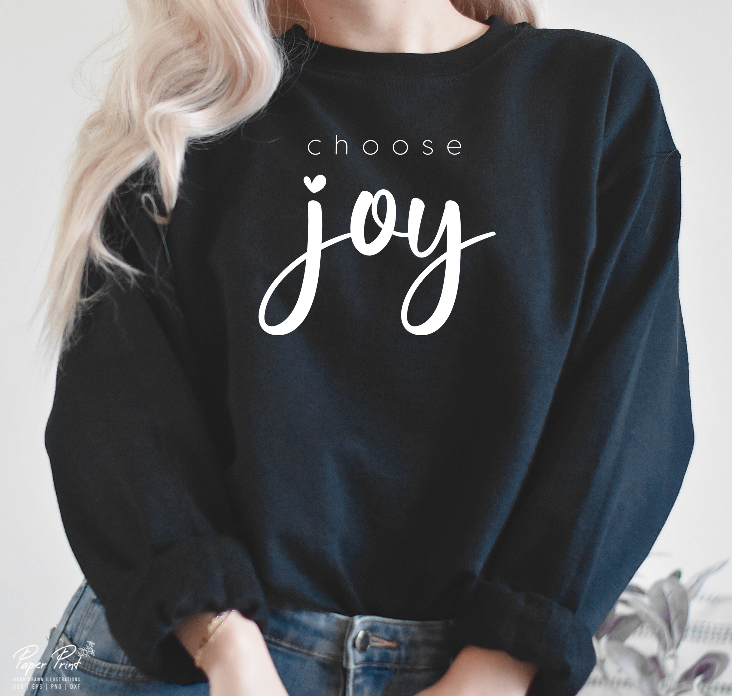 Choose Joy Svg Inspirational Svg Choose Happy Svg | Etsy