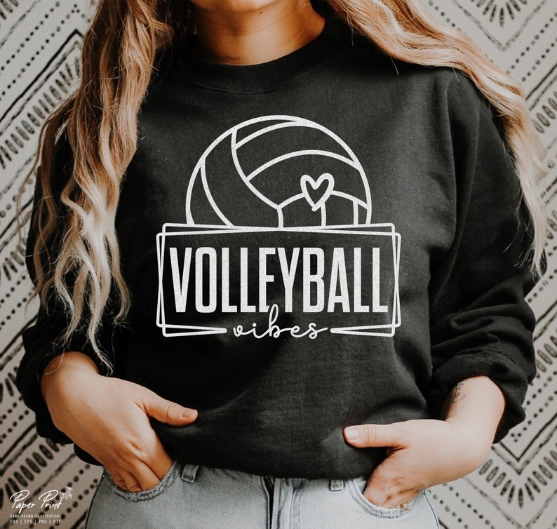 Volleyball Vibes SVG PNG, Volleyball Svg, Game Day Volleyball Svg ...