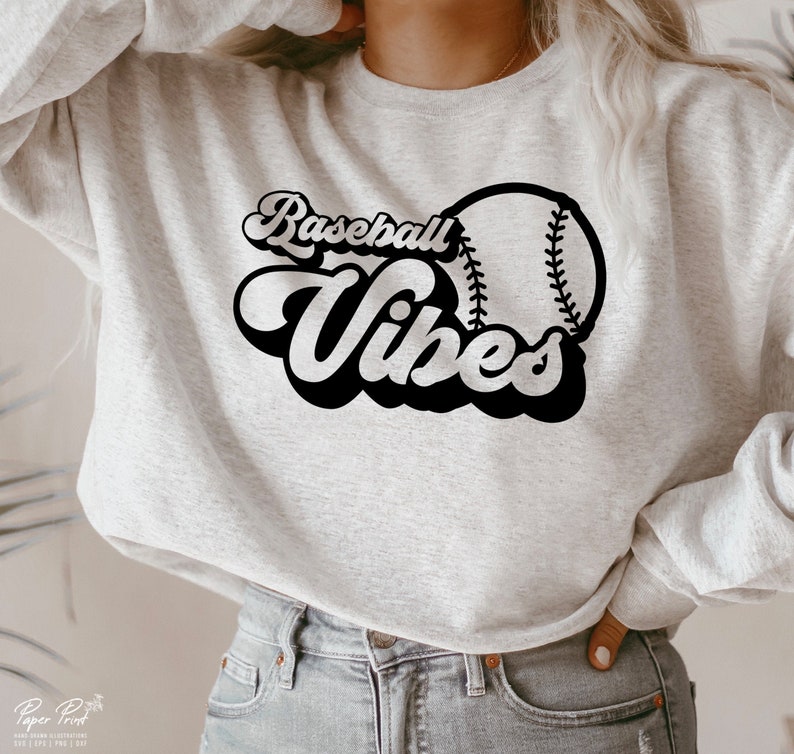 Baseball Vibes Svg Baseball Mom Svg Baseball Svg Baseball | Etsy