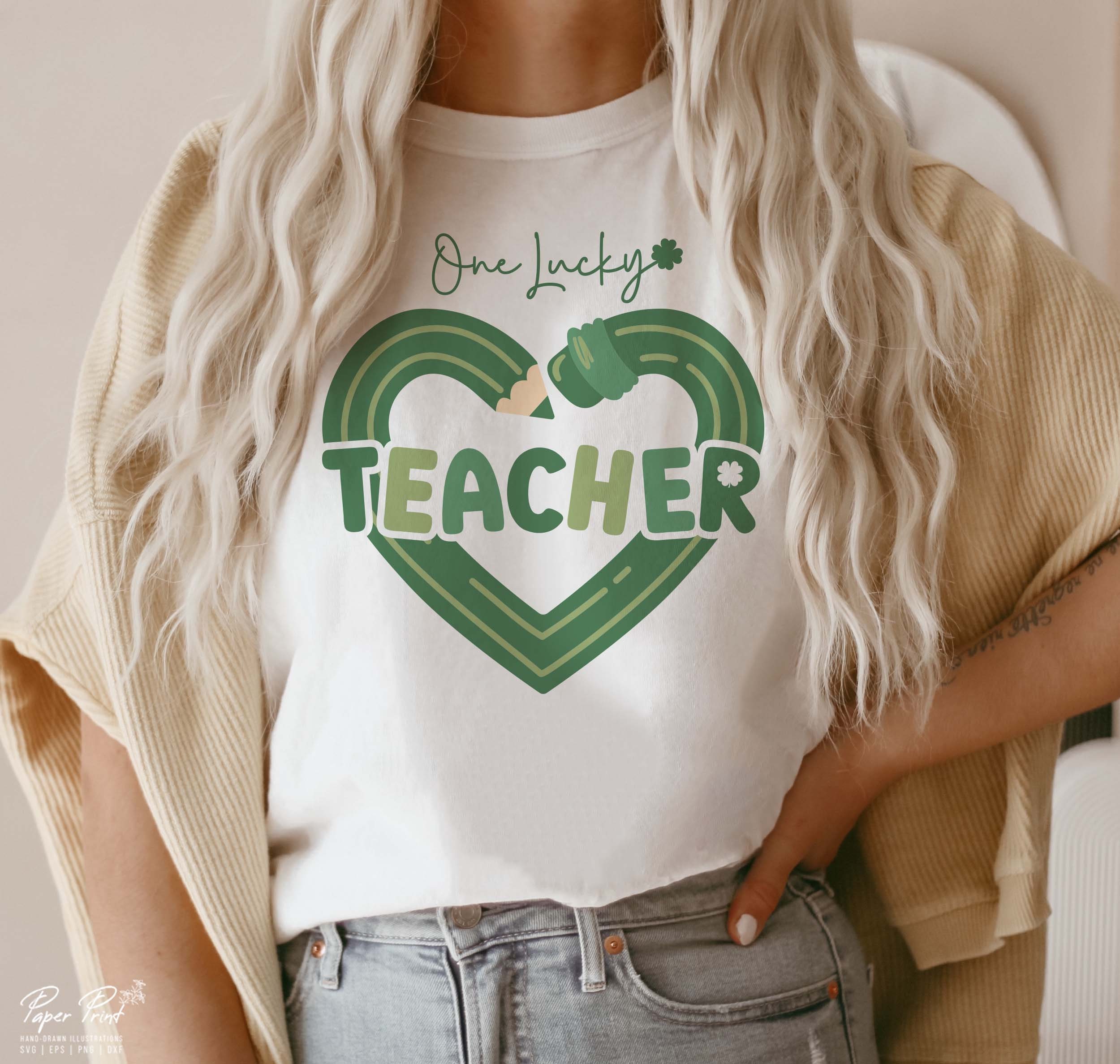 One Lucky Teacher Png, Teacher St. Patrick's Day PNG, St. Patrick's ...