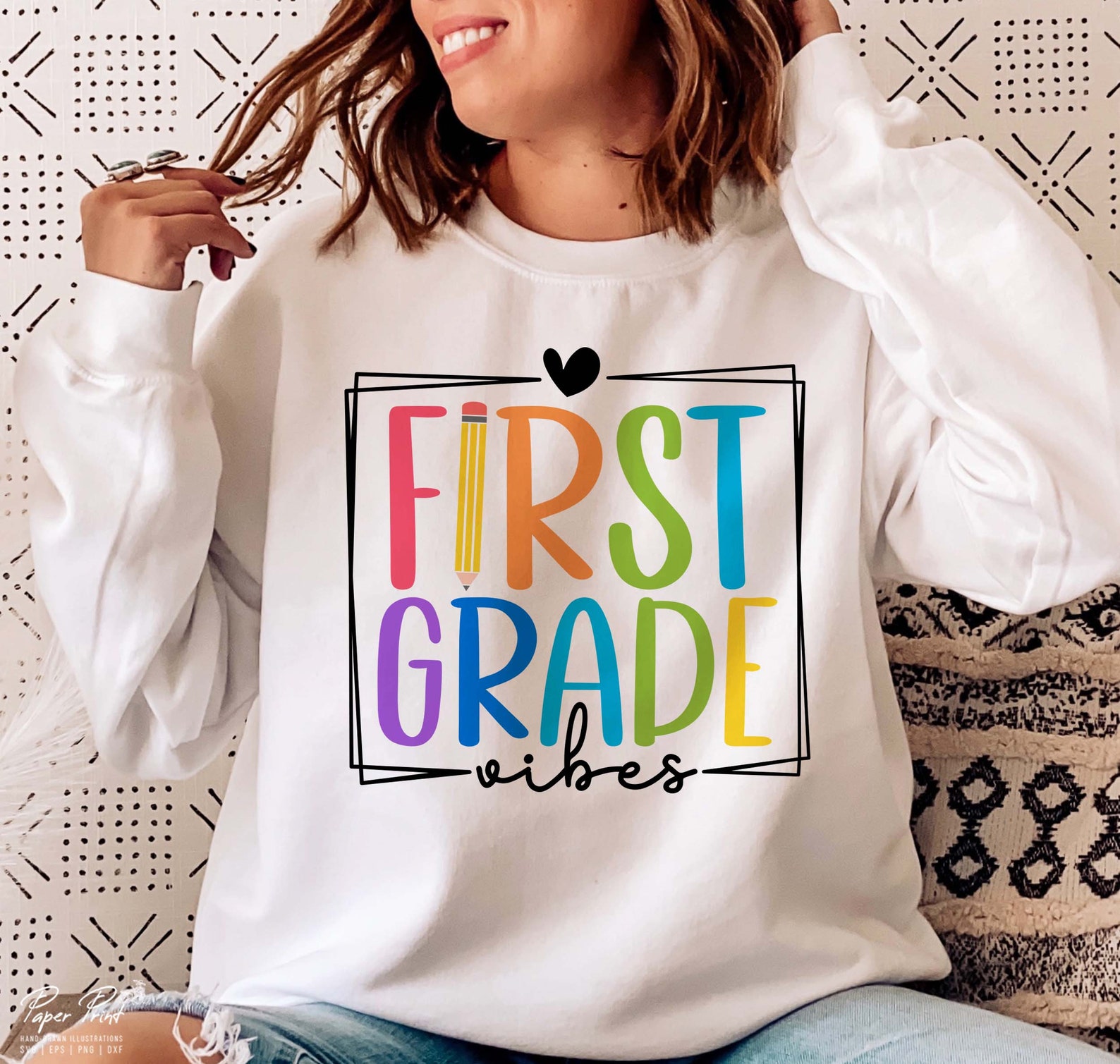 1st Grade Vibes SVG PNG, First Grade Svg, Teacher Svg, Teacher Life Svg ...