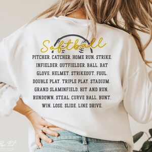 Softball SVG, Softball Typography Word Customizable PNG, Softball Lover ...