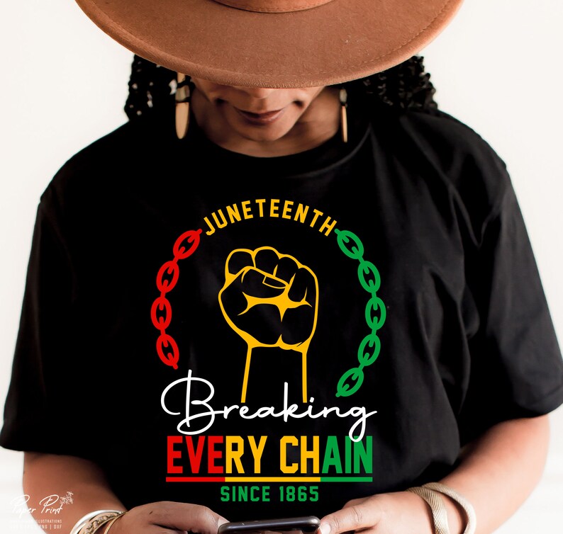 Juneteenth SVG Breaking Every Chain Since 1865 SVG Black - Etsy