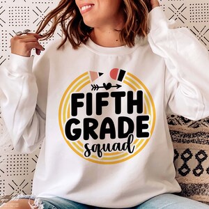 5th Grade Svg, Fifth Grade Squad Svg, Back to School Svg, Teacher Svg ...