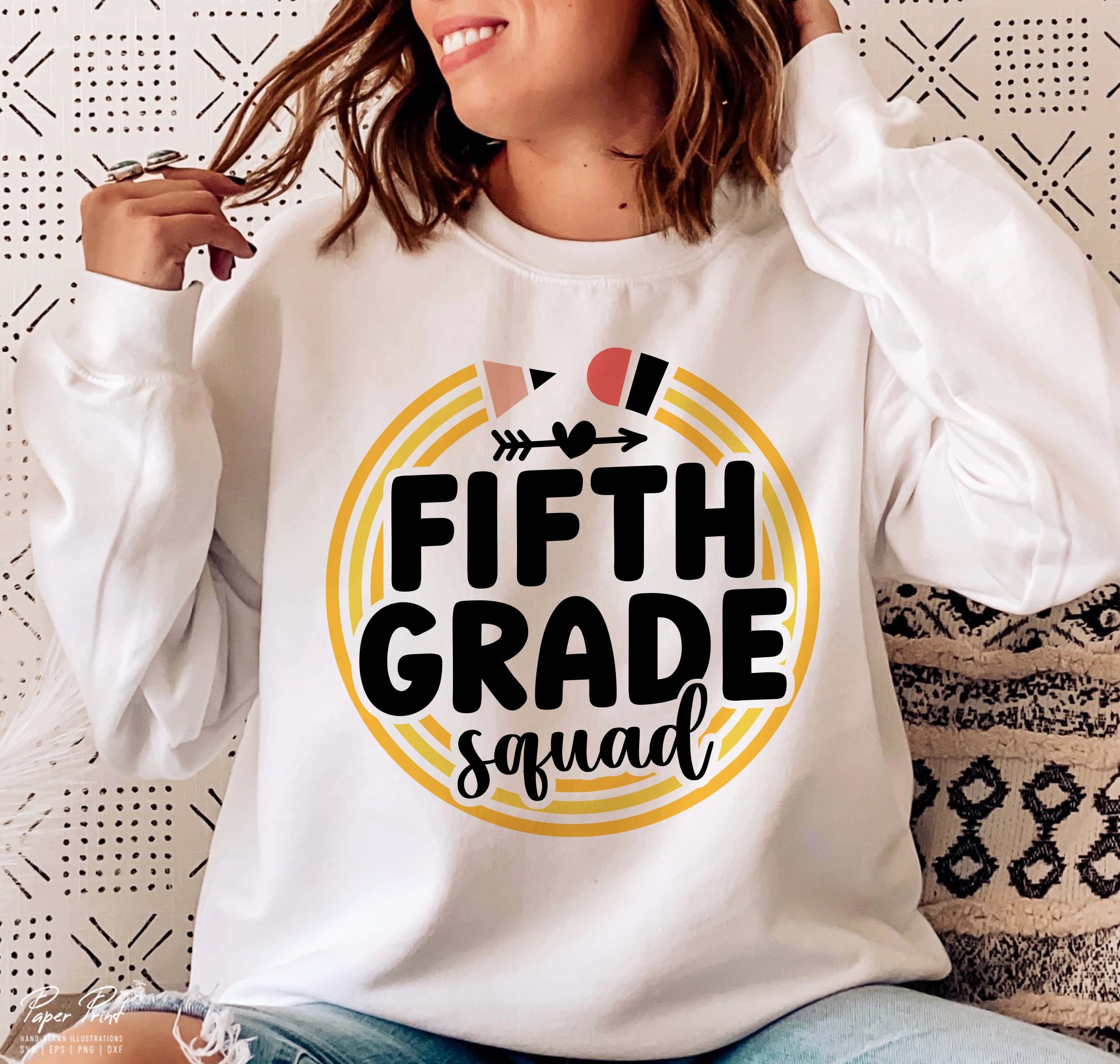 5th Grade Svg, Fifth Grade Squad Svg, Back to School Svg, Teacher Svg ...