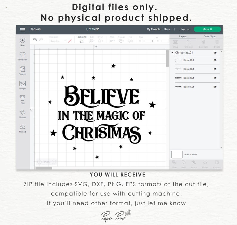 Believe in the Magic of Christmas Svg Christmas Svg - Etsy