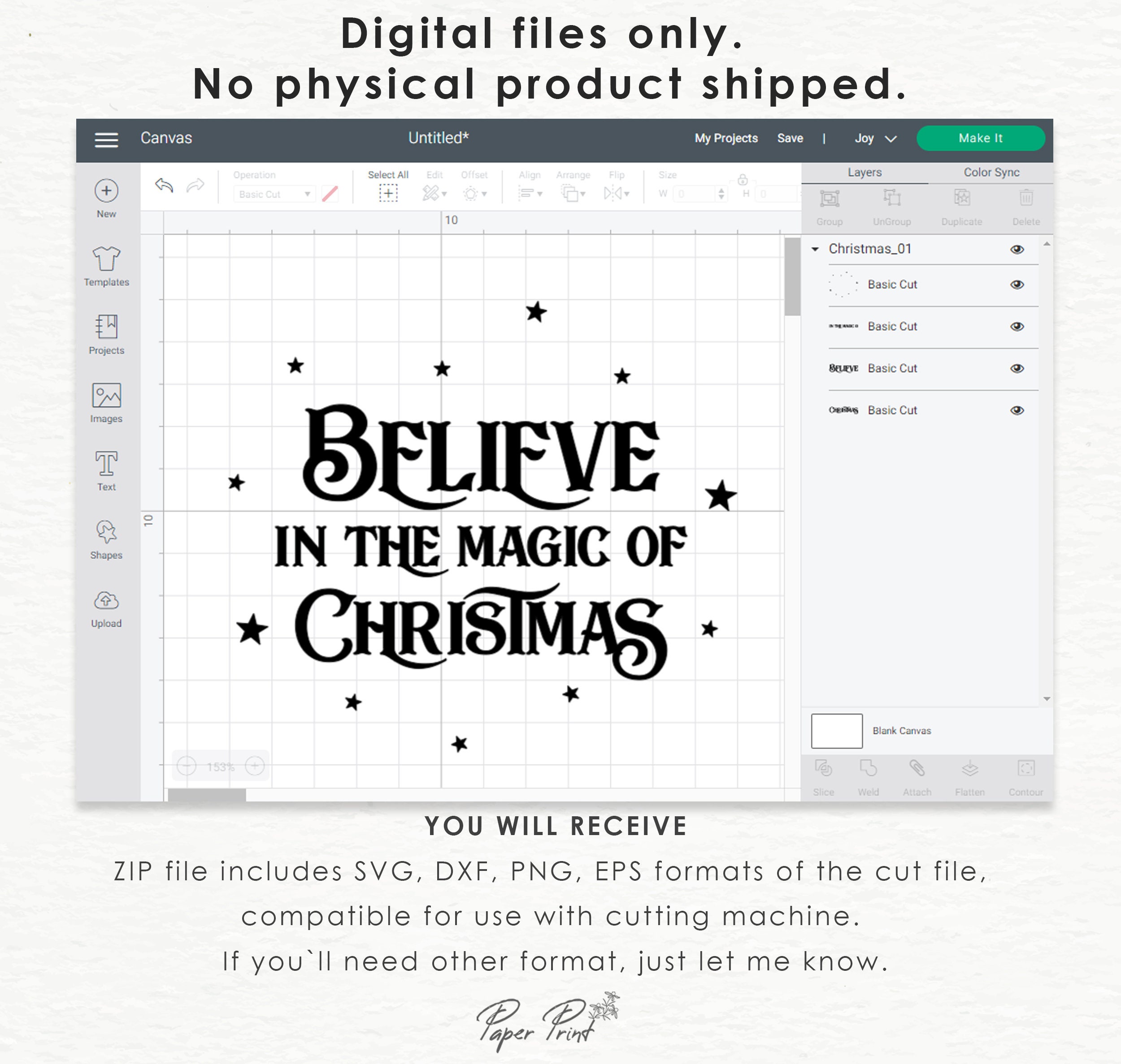 Believe in the Magic of Christmas Svg Christmas Svg - Etsy
