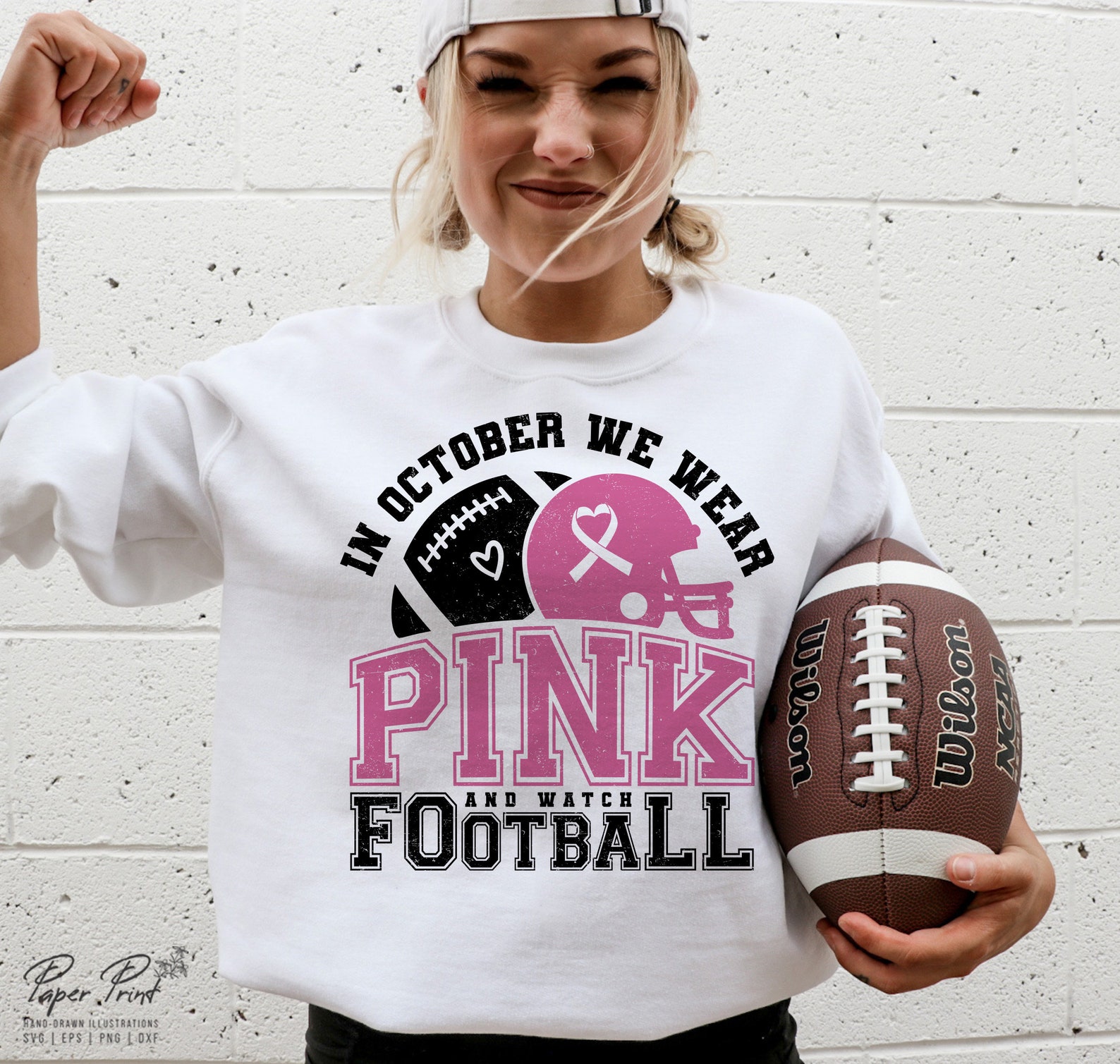 In October We Wear Pink Svg, Breast Cancer Awareness SVG & PNG ...