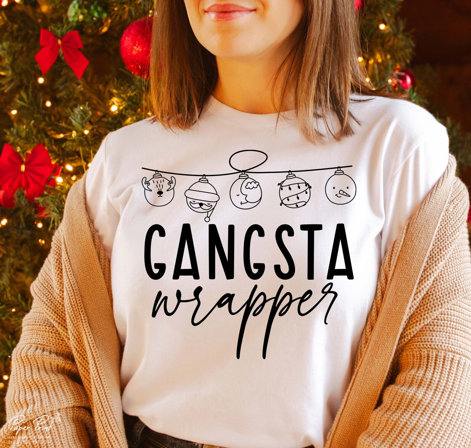Gangsta Wrapper SVG Christmas Shirt Svg Merry Christmas Svg - Etsy