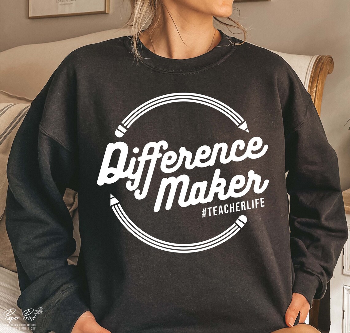 Difference Maker SVG PNG Teacher Life SVG Teacher | Etsy