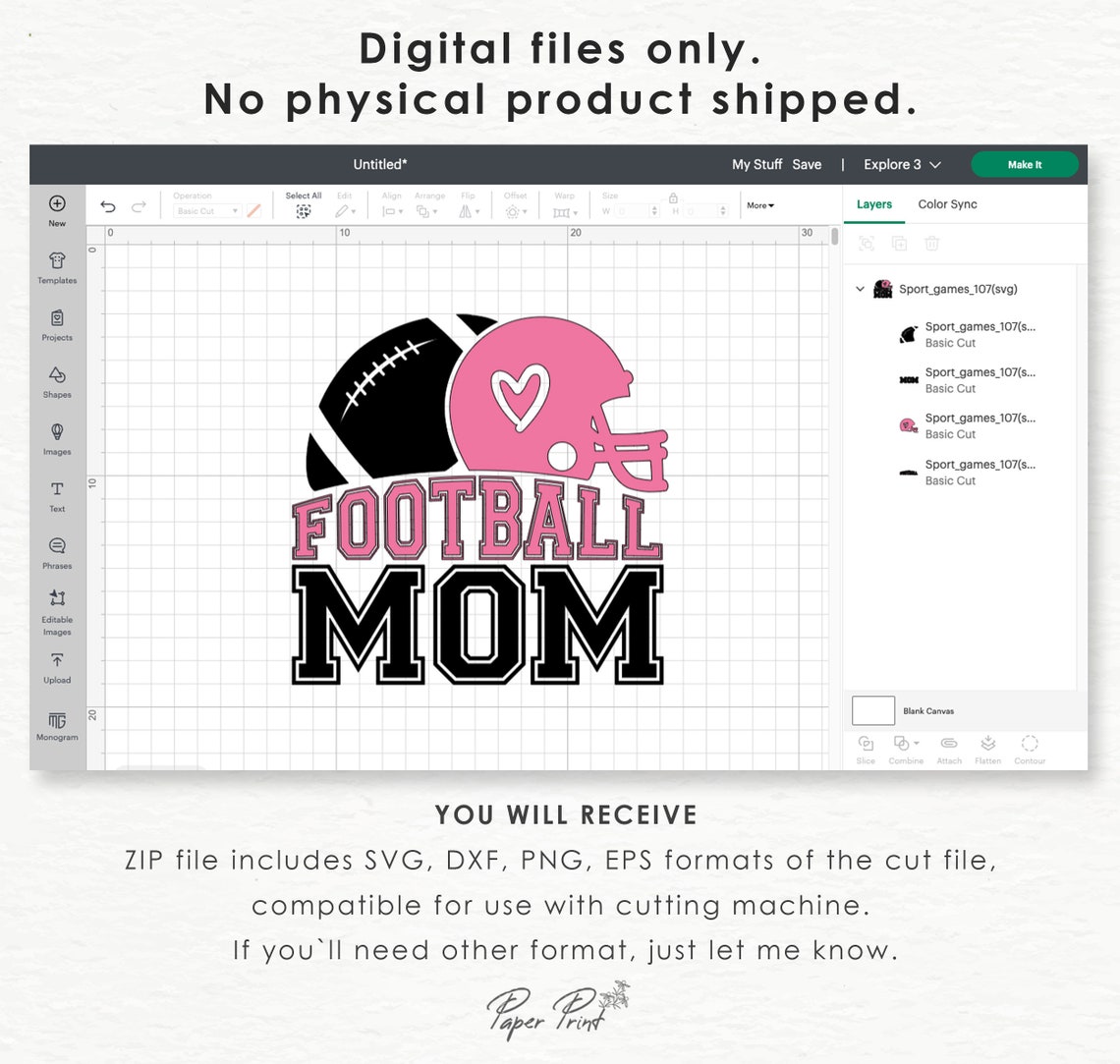 Football Mom SVG, Game Day Shirt Design (digital Cut File) - Etsy