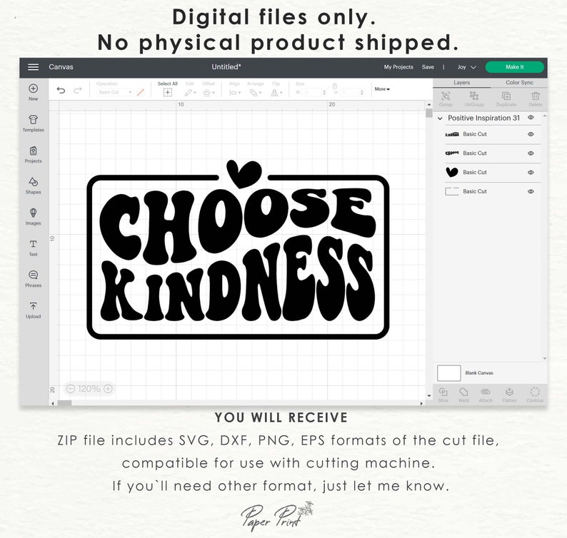 Choose Kindness SVG PNG Be Kind SVG Kind Vibes Svg Wavy - Etsy