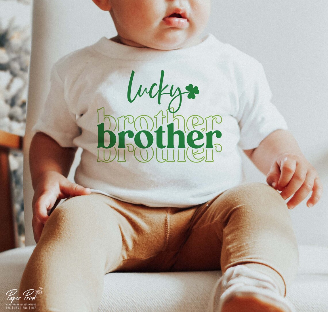 Lucky Brother St Patrick's Day SVG, Cricut Cut Files (digital Download ...