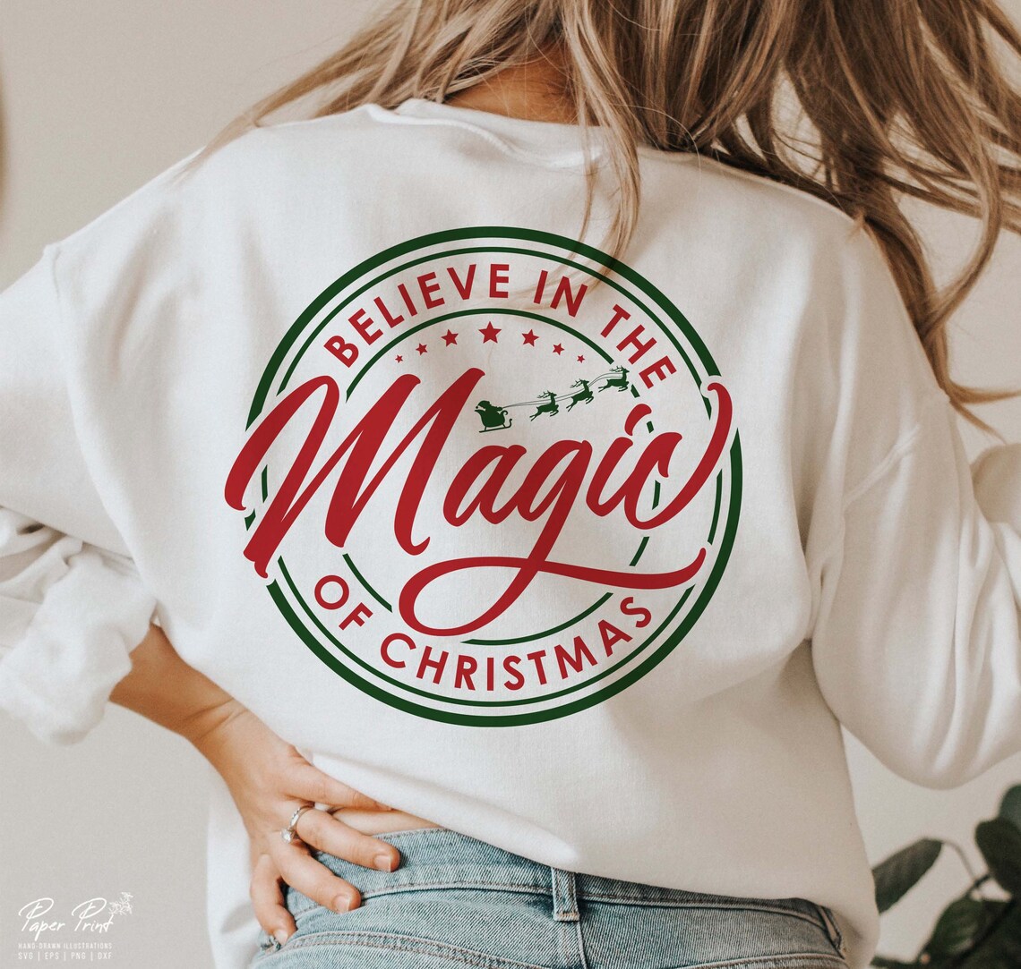 Believe in Christmas Magic SVG, Cricut & Sublimation Files - Etsy