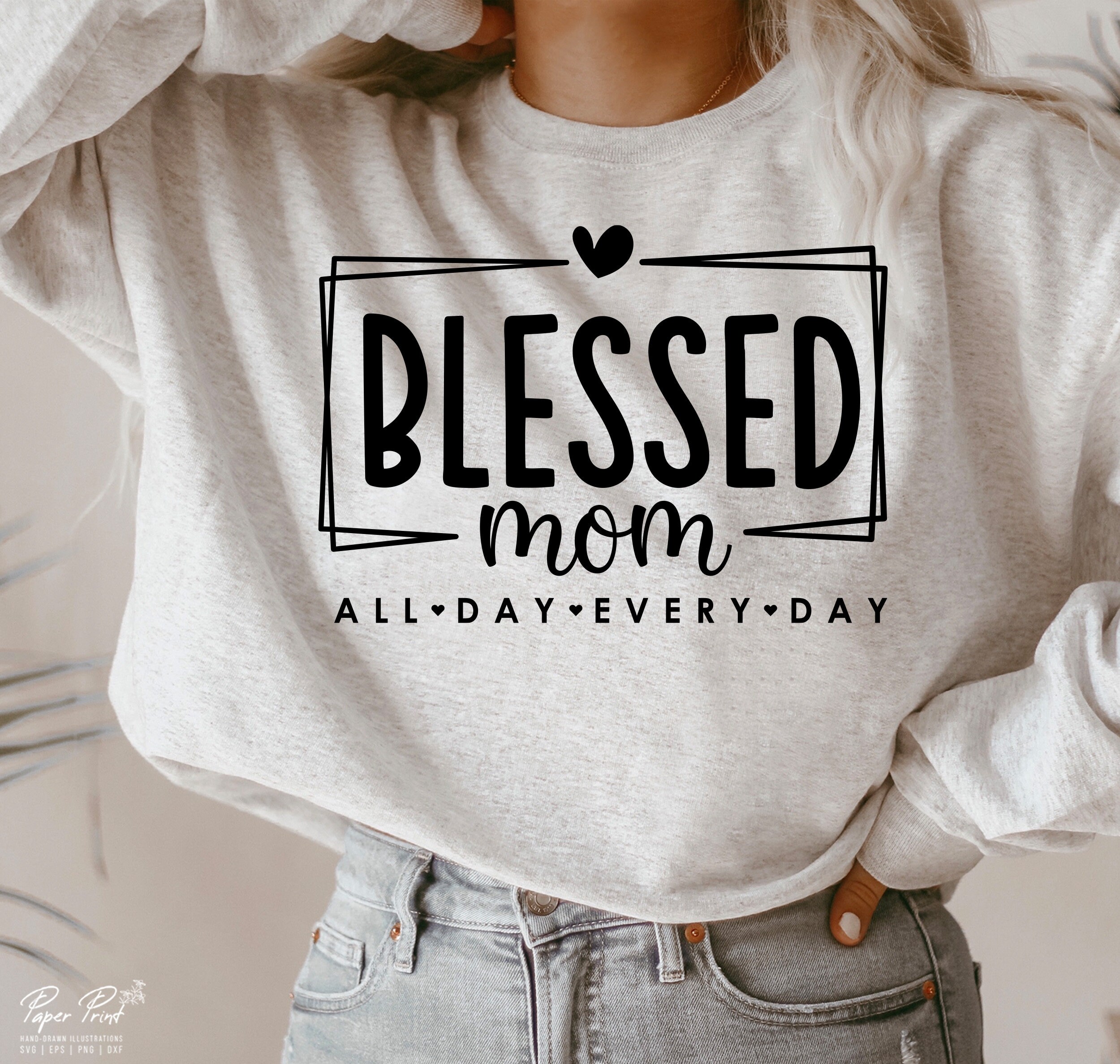 Blessed Mom SVG, Mom Life Shirt Design (digital Download) - Etsy