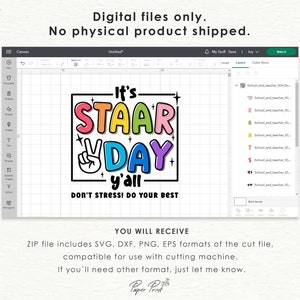 It's Staar Day Y'all Svg Png, Teacher Shirt Svg, Test Day Svg, Testing ...