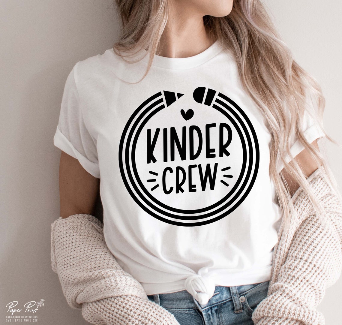 Kinder Crew SVG PNG Kindergarten Crew SVG Kindergarten Svg - Etsy