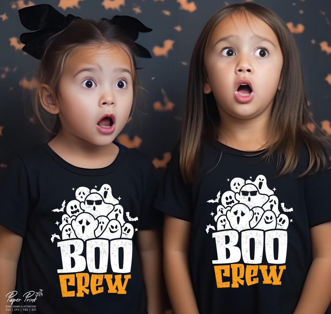 Halloween Boo Crew SVG, Halloween Family Matching Shirts Svg, Cute ...