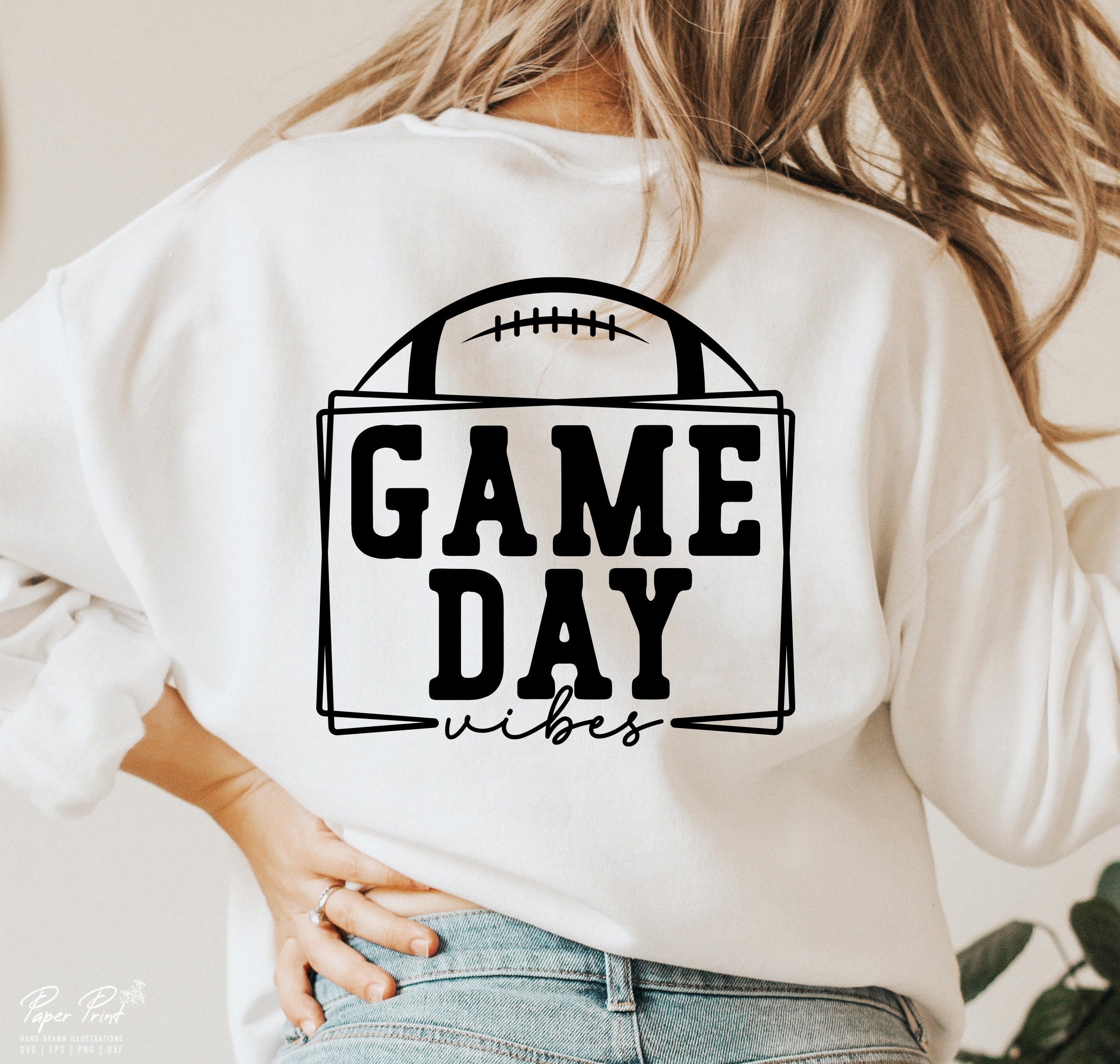 Game Day Vibes SVG PNG, Game Day Football Svg, Game Day Shirt, Football ...