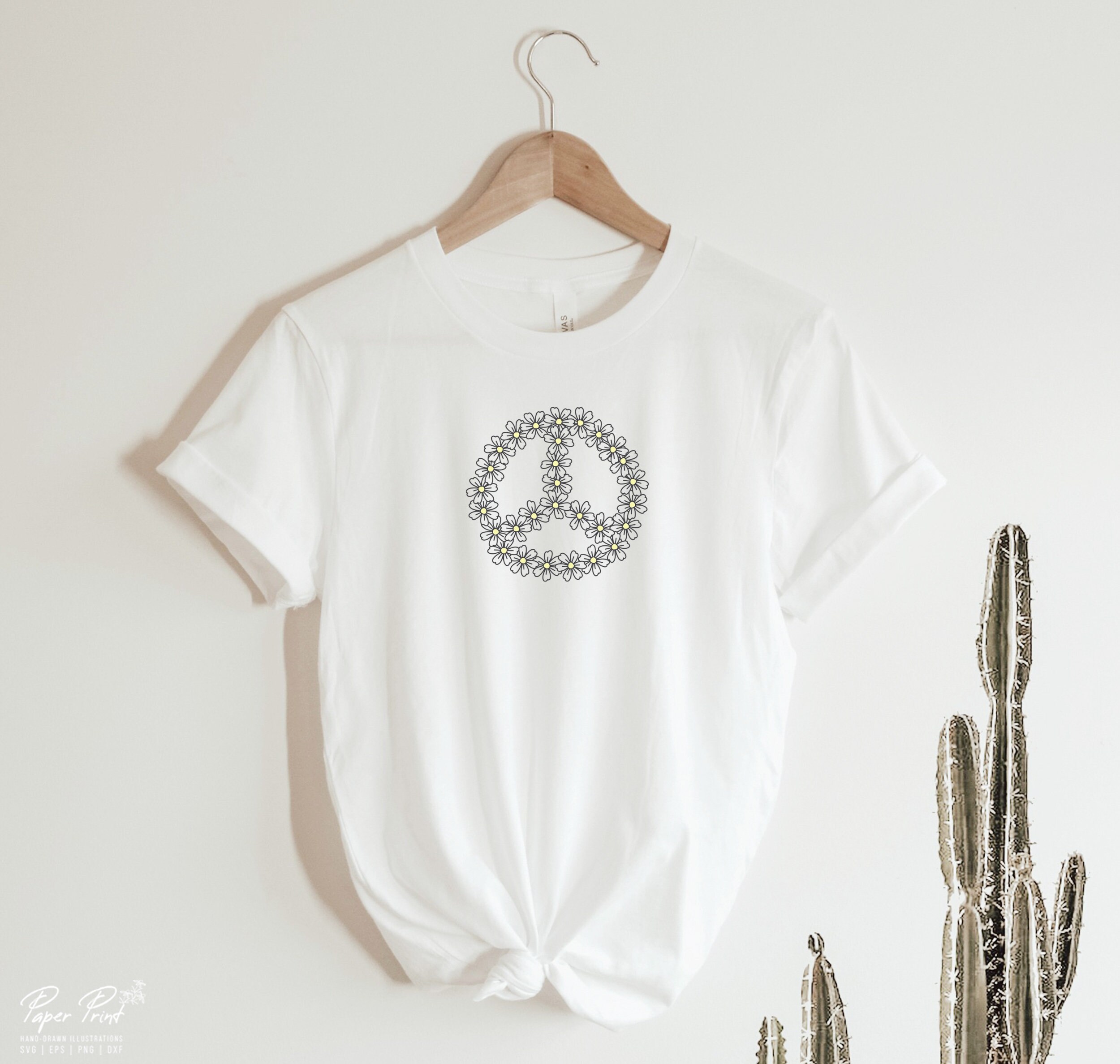 Daisy Peace Svg, Peace Sign Svg, Hippie Svg, Floral Svg, Flower Svg ...