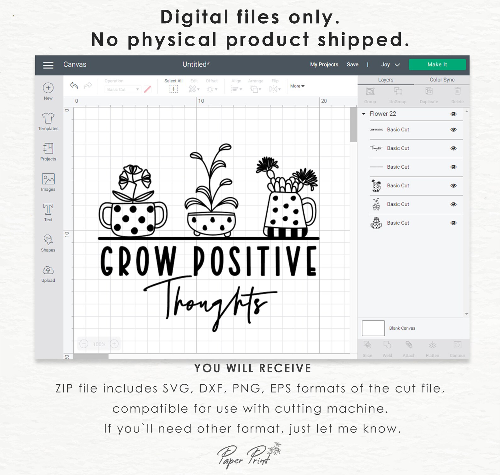 Grow Positive Thoughts Svg Self Growth Svg Plant Lady Svg - Etsy