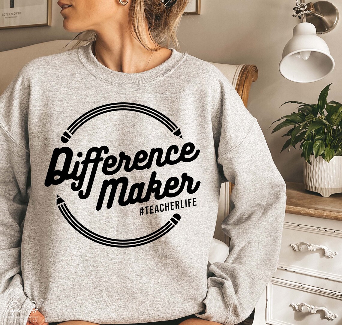 Difference Maker SVG PNG Teacher Life SVG Teacher | Etsy