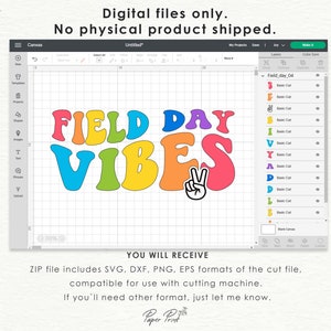 Field Day Vibes SVG, Groovy School Shirt Design (digital Download) - Etsy