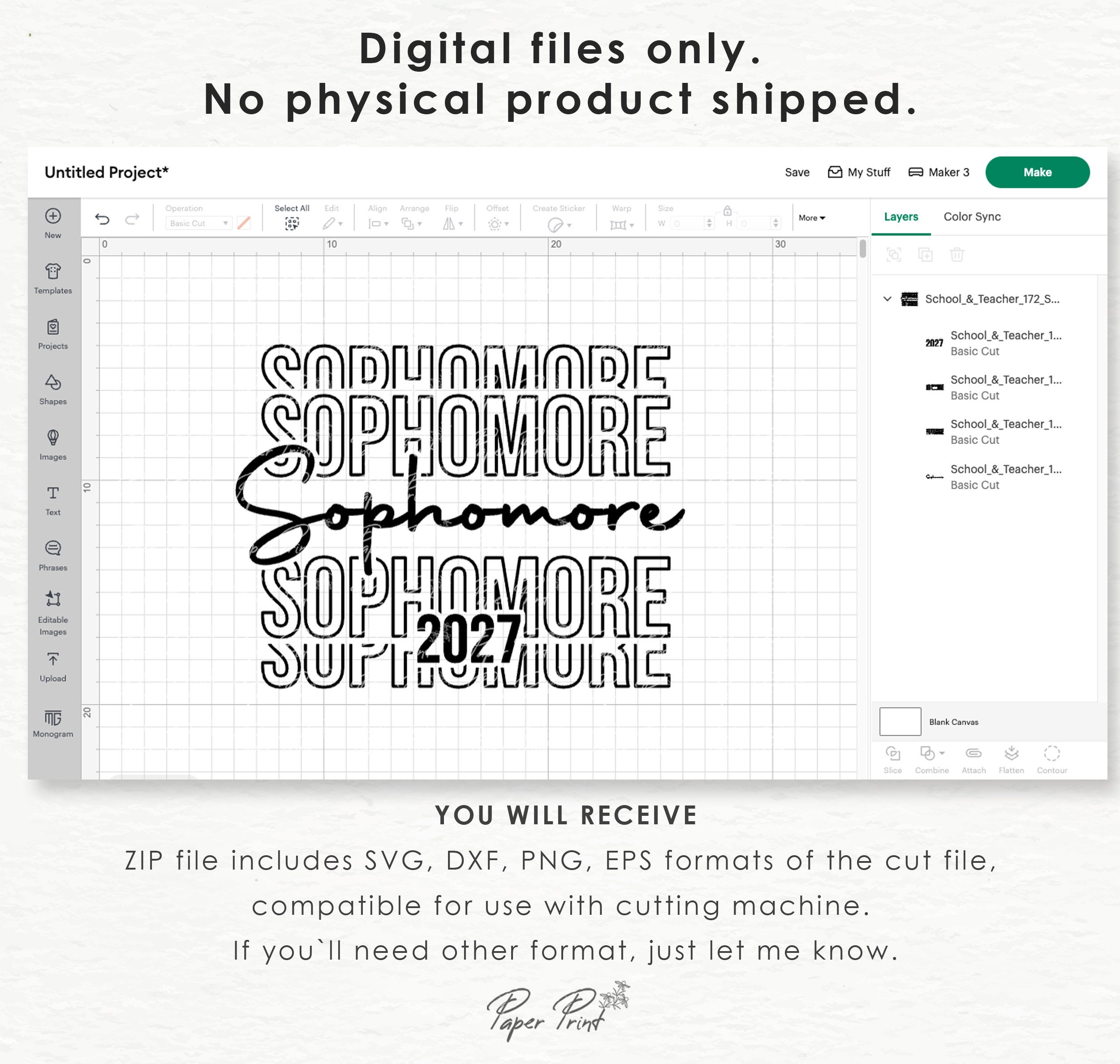 Sophomore 2027 SVG, High School Class Design (digital Files) - Etsy