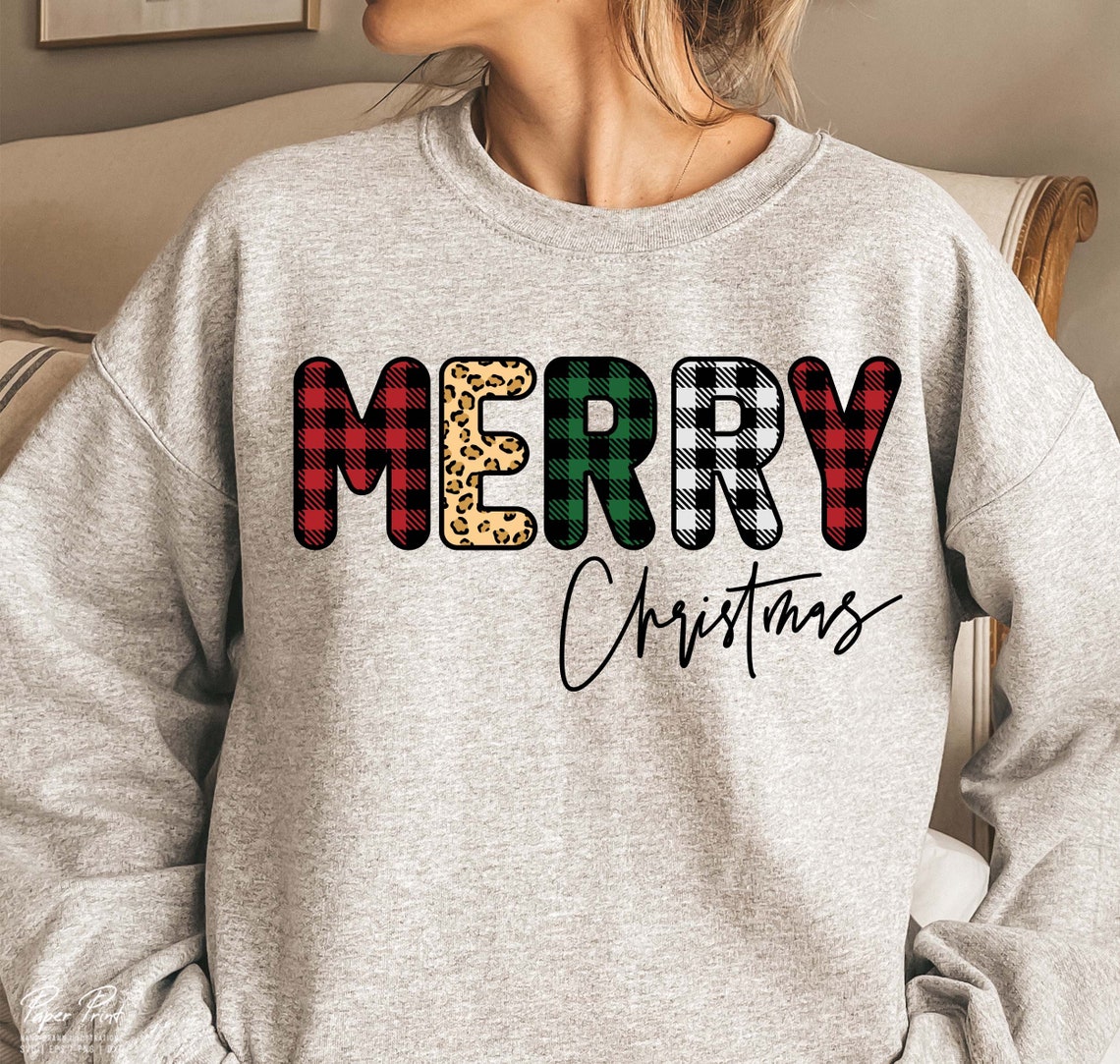 Merry Christmas Buffalo Plaid SVG PNG Vintage Christmas Svg - Etsy