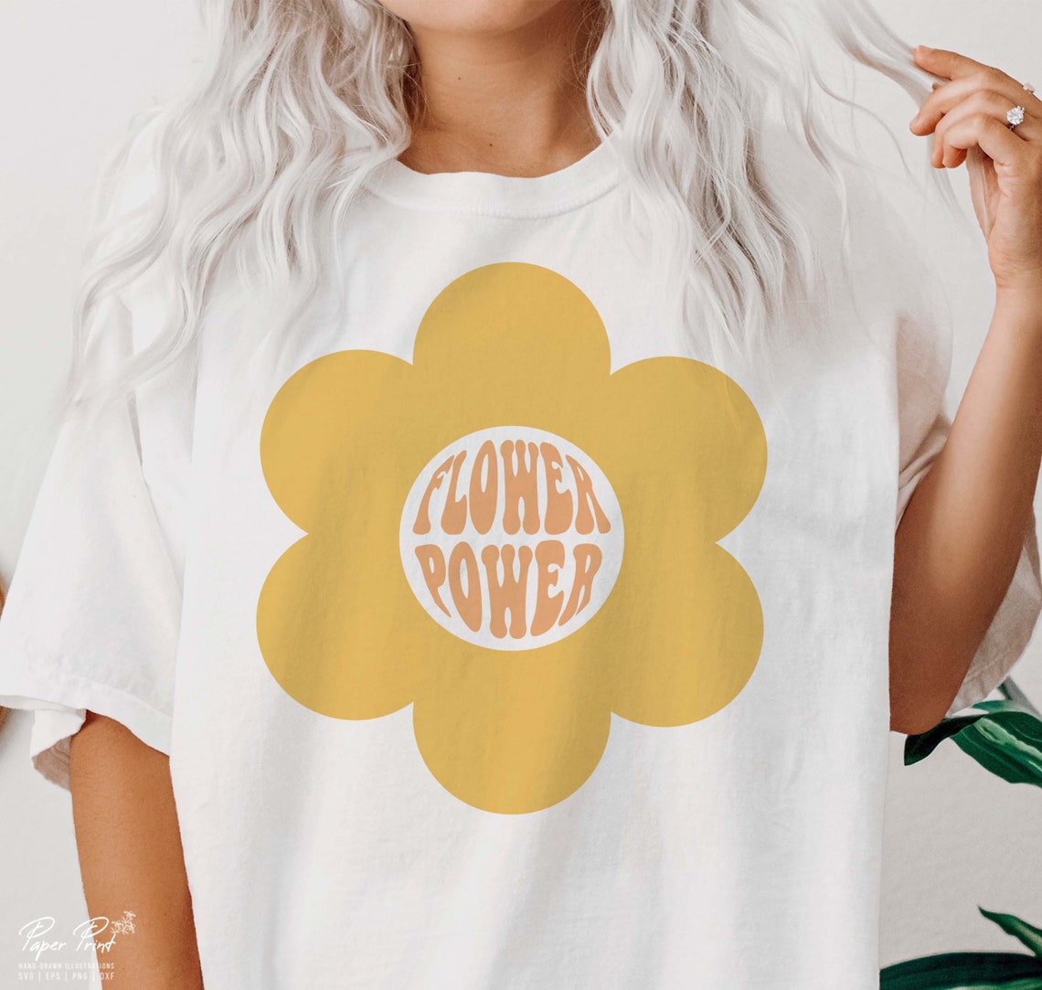 Flower Power SVG PNG Groovy Flower SVG Flower Child Svg | Etsy