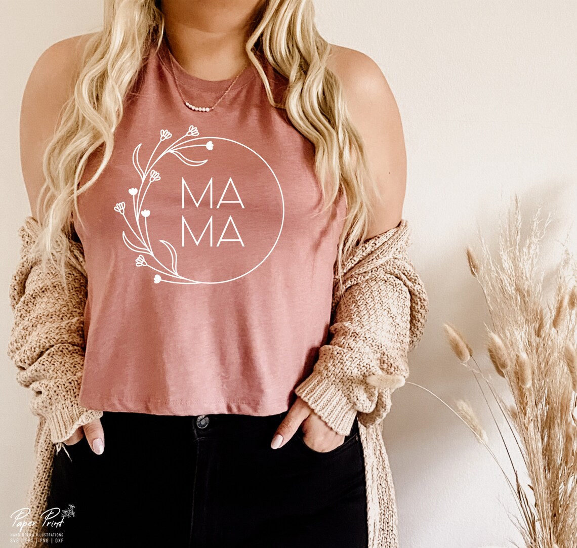 Mama Svg Flower Wreath Svg Mom Life Svg Mama Shirt Svg - Etsy