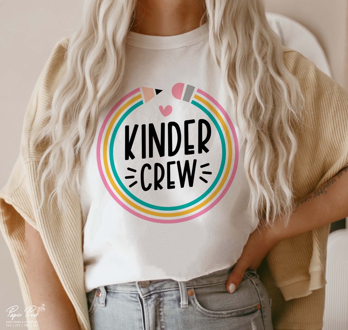 Kinder Crew SVG PNG Kindergarten Crew SVG Kindergarten Svg - Etsy