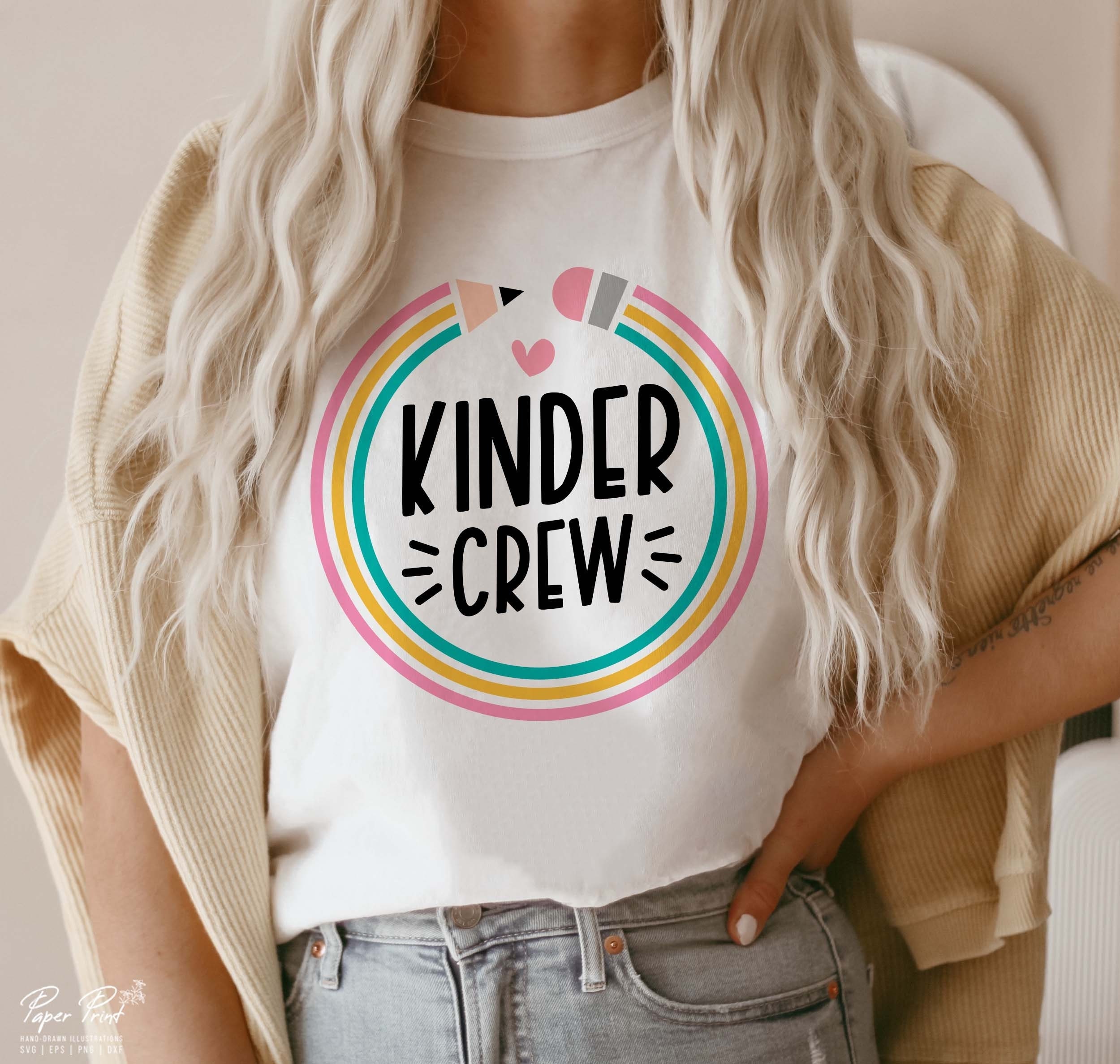 Kinder Crew SVG PNG Kindergarten Crew SVG Kindergarten Svg - Etsy