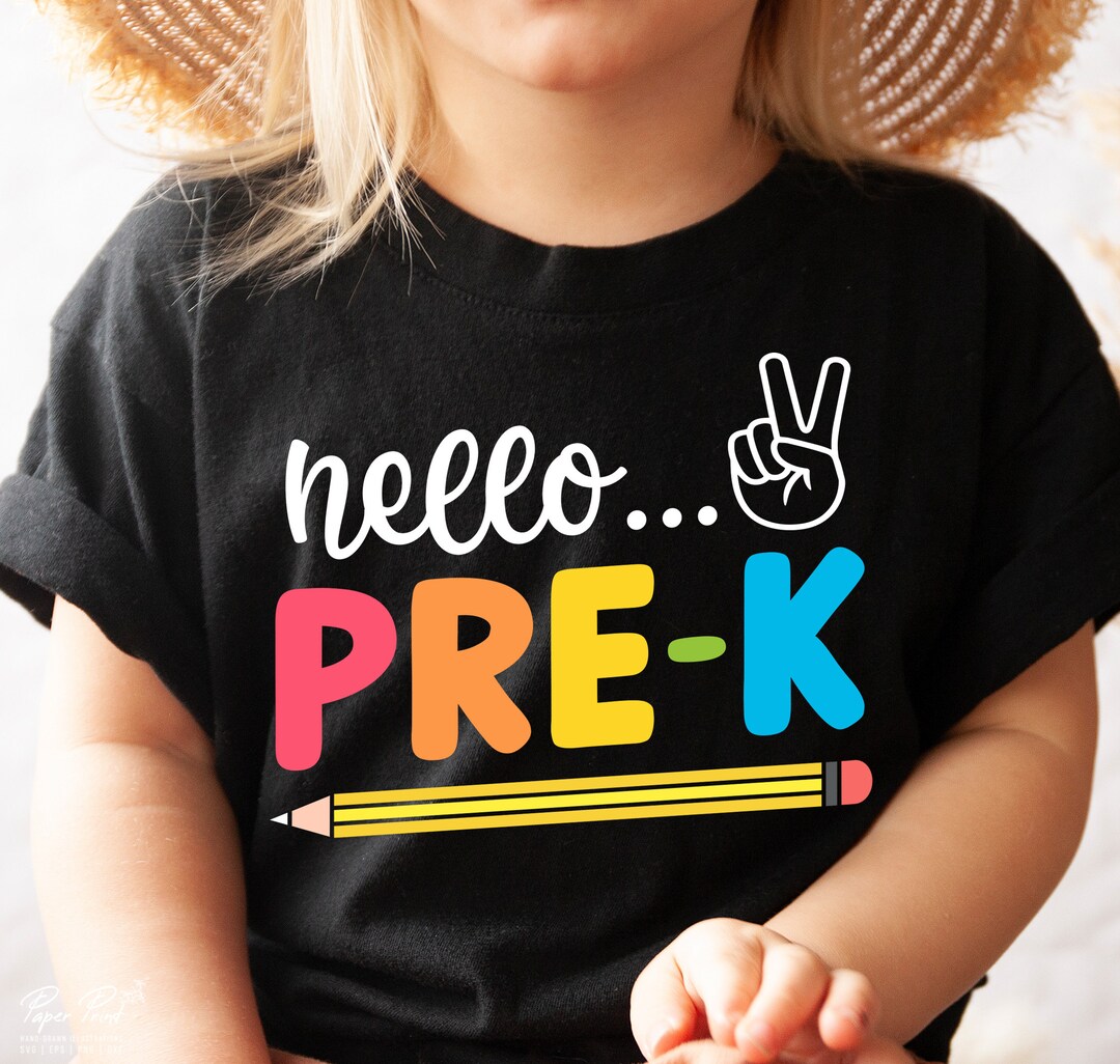 Hello Pre-k SVG, 1st Day of School SVG, Back to School SVG, Pre K ...