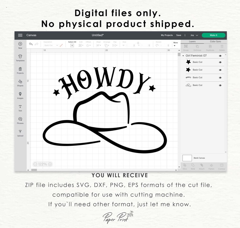 Howdy Cowboy Hat SVG, Western Texas Png Cricut (digital Files) - Etsy