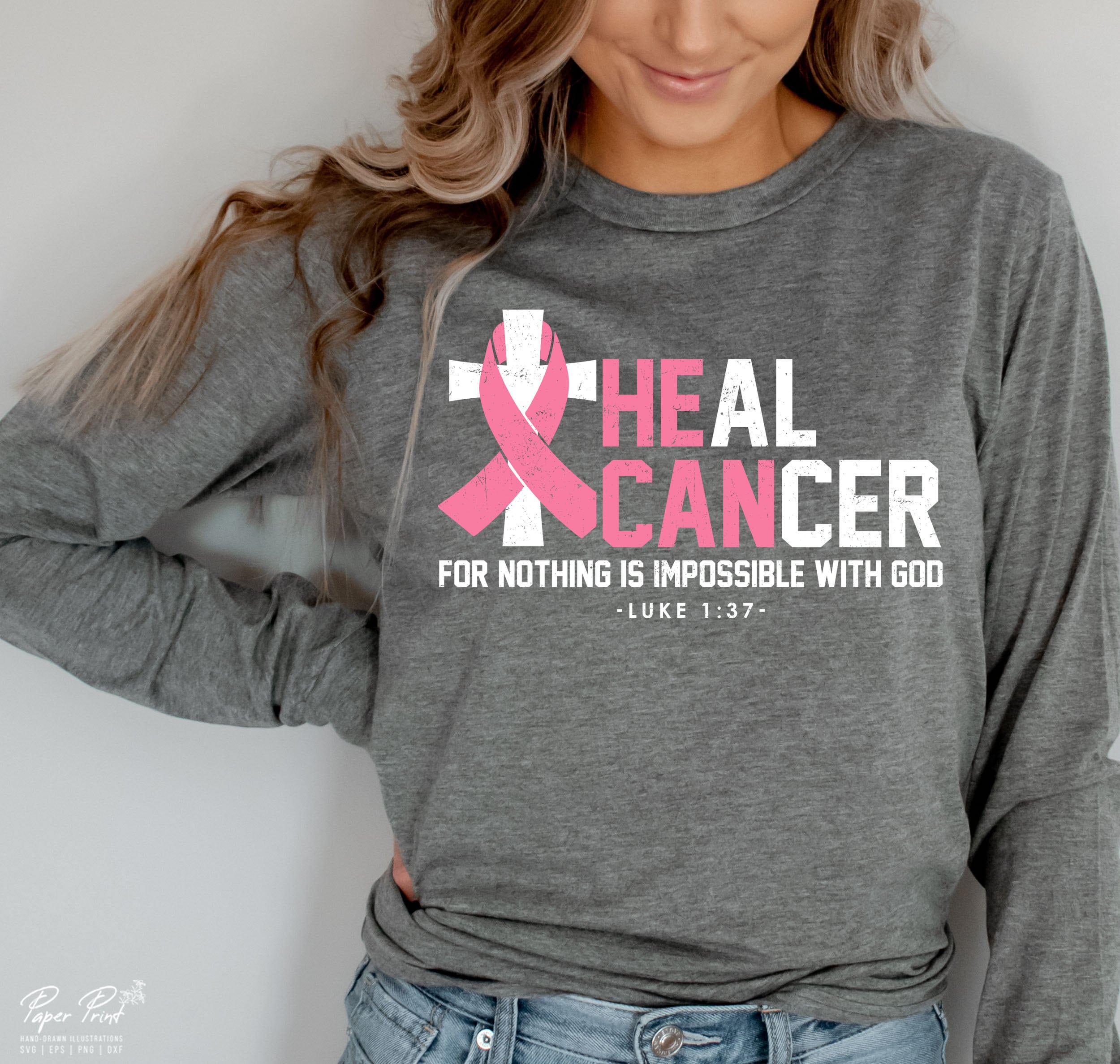 Breast Cancer Svg, Christian Svg, Religious Svg, Fight for a Cure Svg ...