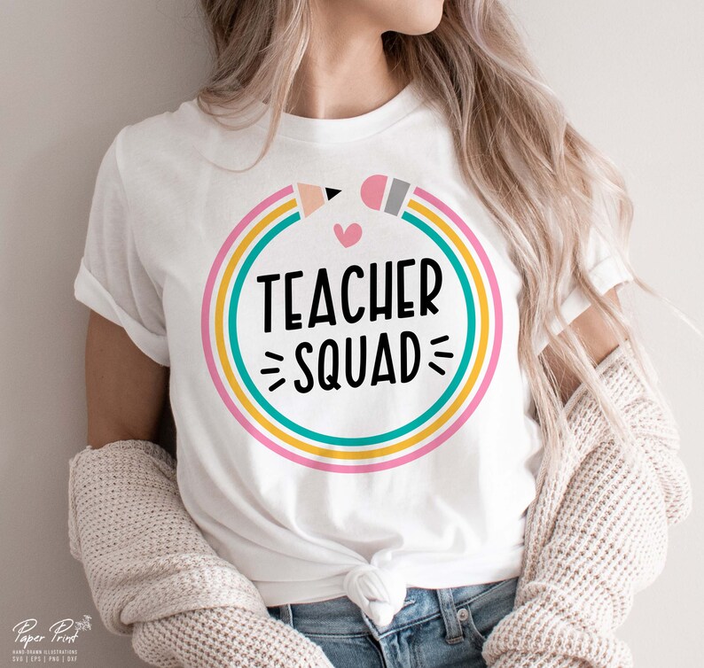 Teacher Squad SVG PNG Teacher Shirt SVG Teacher Vibes Svg - Etsy