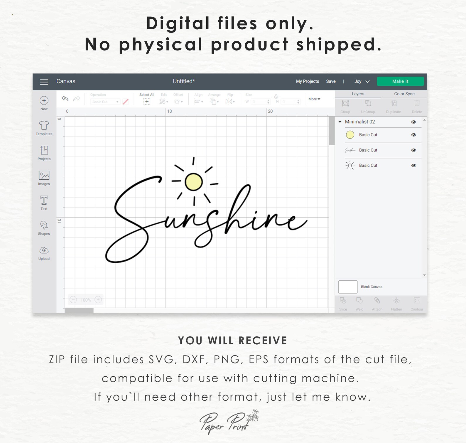 Sunshine SVG, Summer Sun Design, Cricut Silhouette Cut File (digital ...