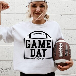 Game Day Vibes SVG PNG, Game Day Football Svg, Game Day Shirt, Football ...