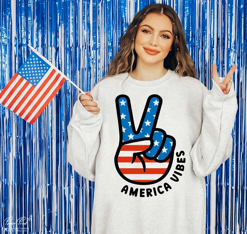 American Vibes SVG, 4th of July Patriotic Design (digital Files) - Etsy
