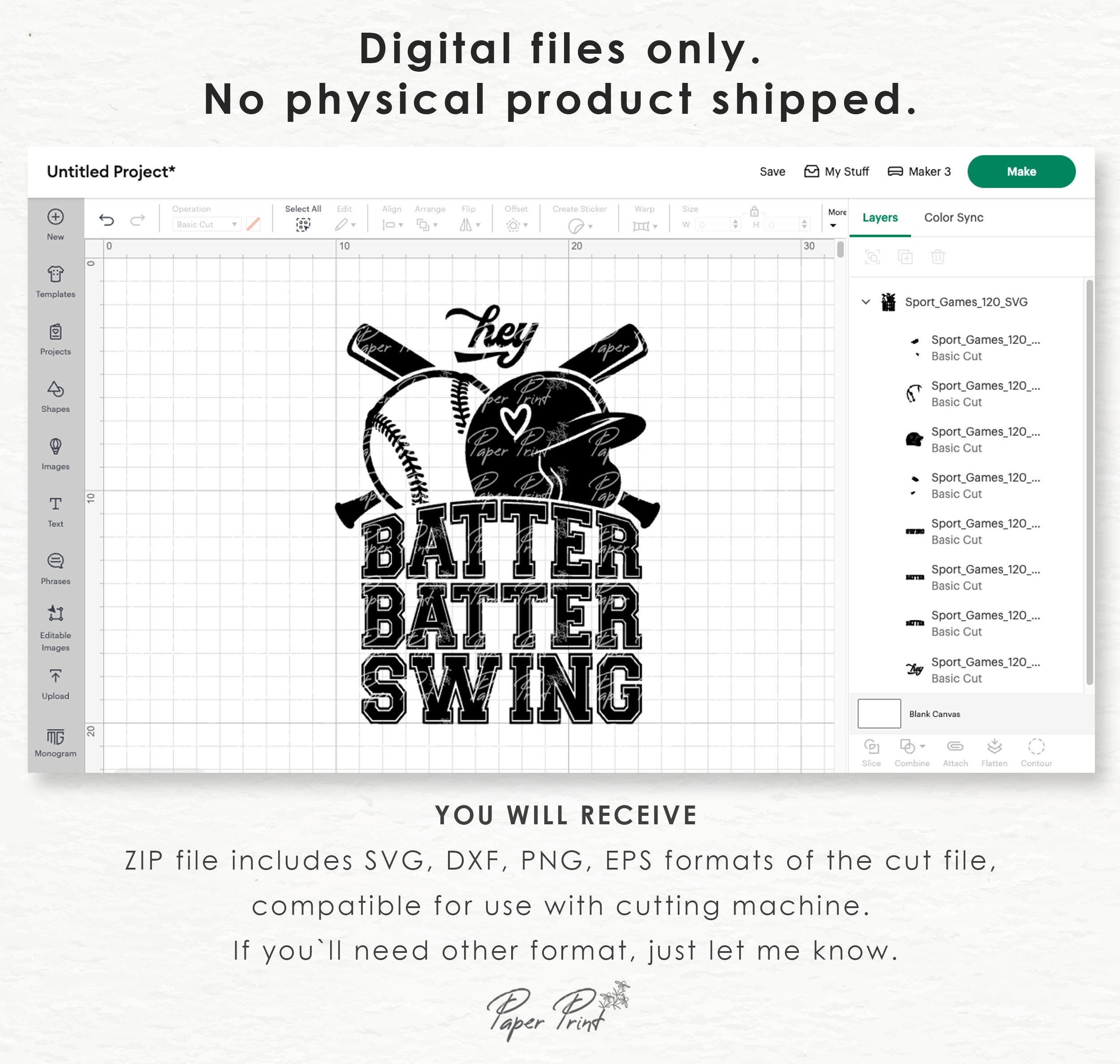 Hey Batter Batter Swing SVG, Retro Baseball PNG (digital Files) - Etsy