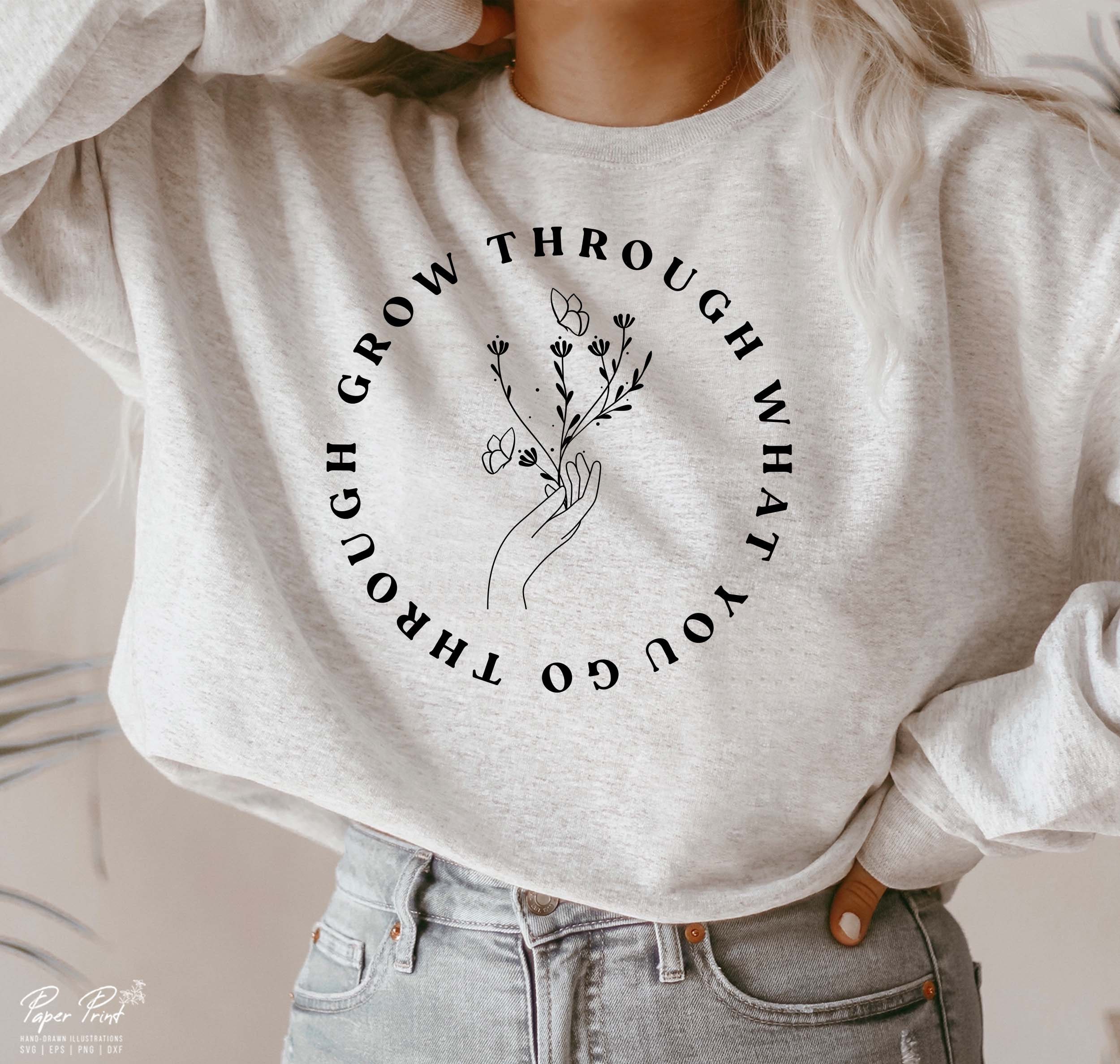 Grow Through What You Go Through Svg Women Shirt Svg - Etsy