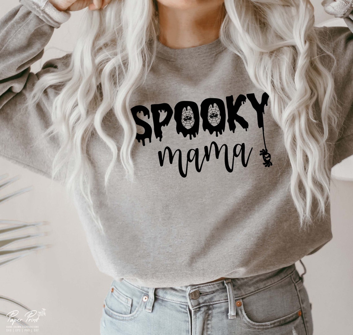 Spooky Mama Svg Spooky Mom Svg Halloween Shirt Gift for Mom | Etsy