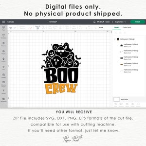 Halloween Boo Crew SVG, Halloween Family Matching Shirts Svg, Cute ...
