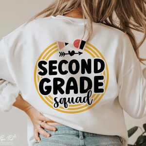2nd Grade Svg, Second Grade Squad Svg, Back to School Svg, Teacher Svg ...