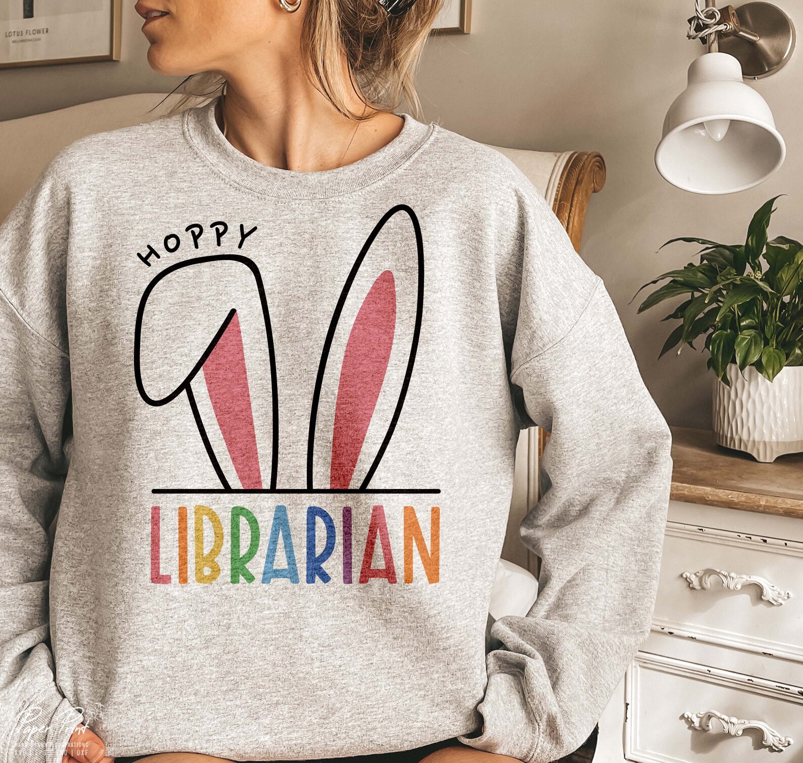 Hoppy Librarian Easter Bunny SVG PNG, Teacher Gift, Cut Files (digital ...